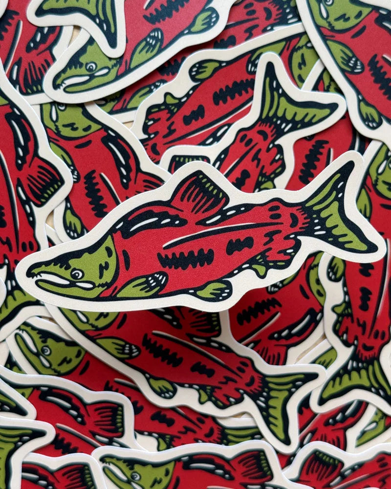Salmon Sticker – Moody Moon Company